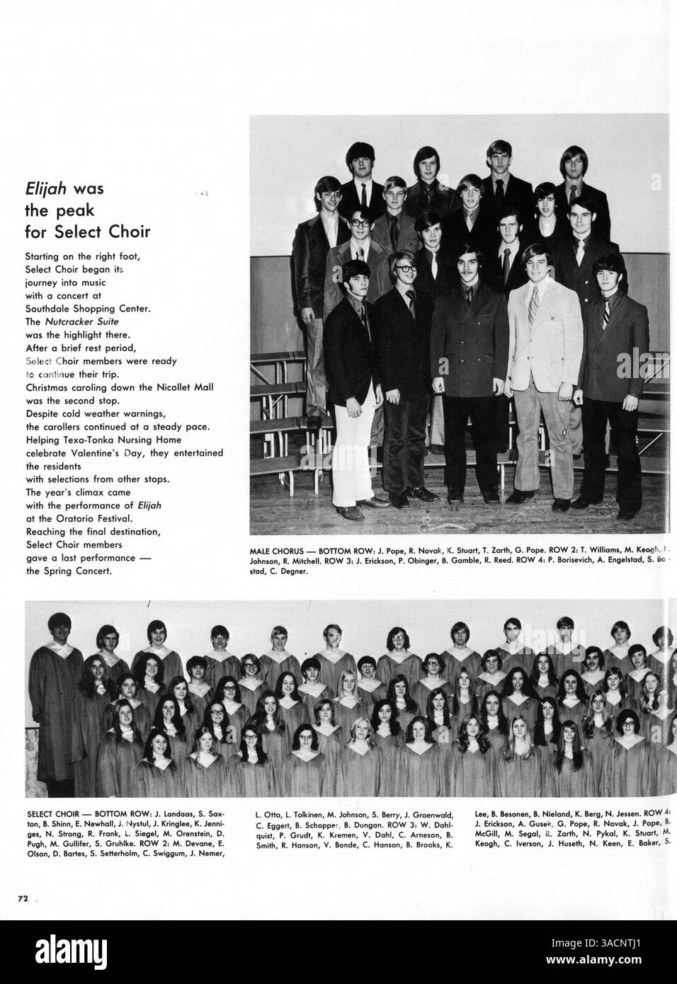 The 1972 'Echowan' yearbook from St. Louis Park High School documents ...