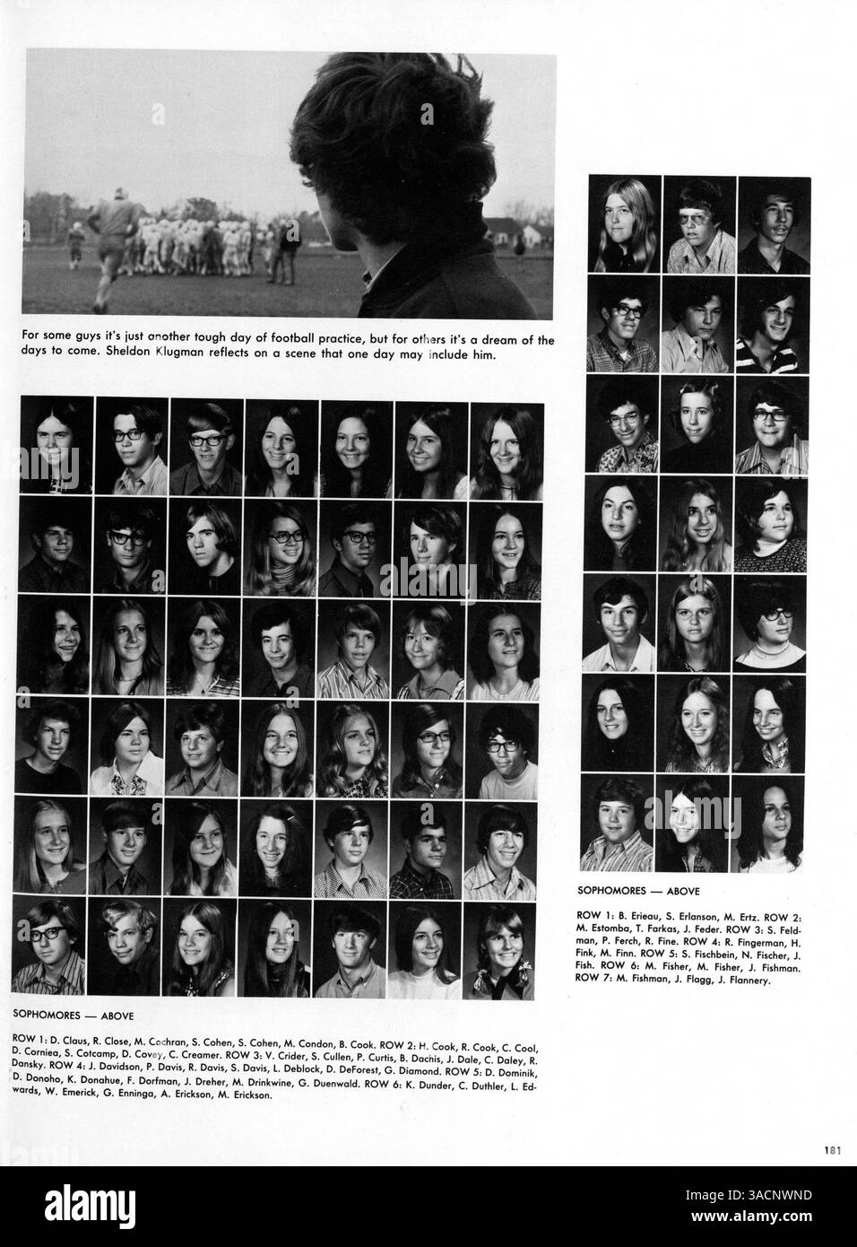 The 1972 'Echowan' yearbook presents portraits of students, teachers ...