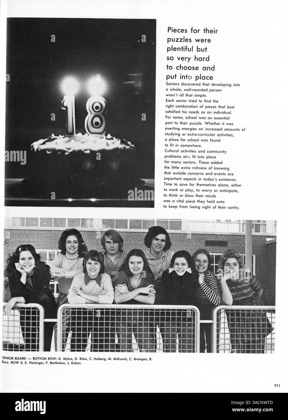 The 'Echowan' yearbook for 1972 highlights the students, faculty ...