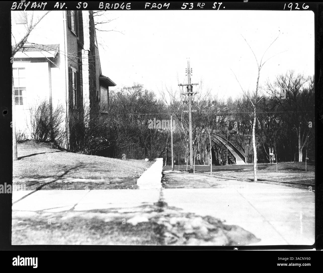 This image shows the bryant avenue pedestrian bridge over minneh hi-res ...