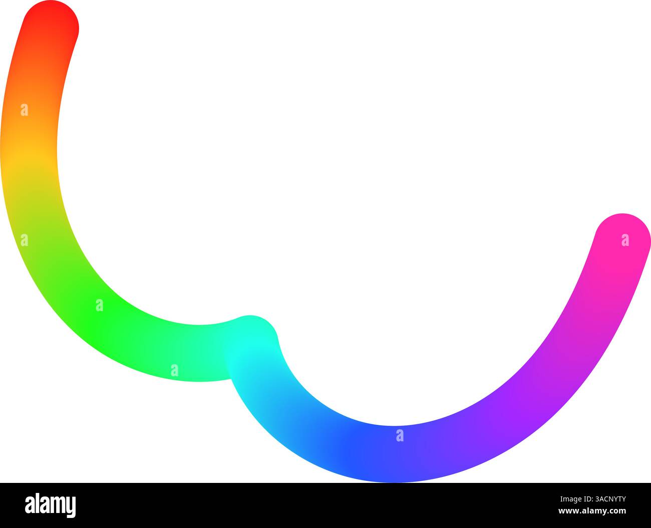 Abstract wavy gradient background with colorful squiggle lines, neon ribbon shapes, fluid swirl ...