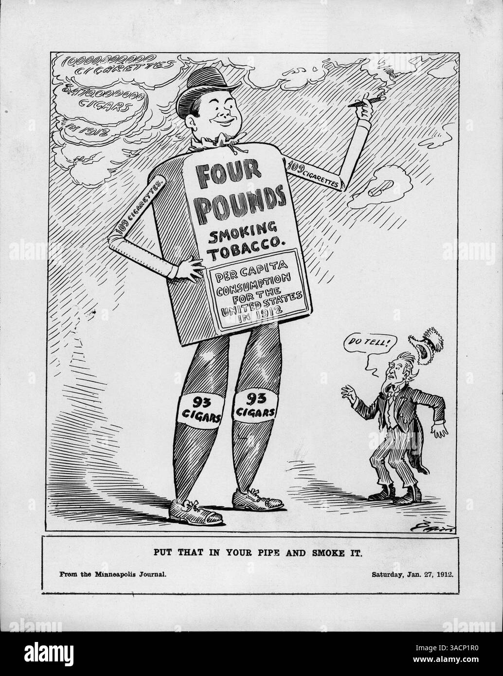 'Put That In Your Pipe And Smoke It' features an illustration of a man ...