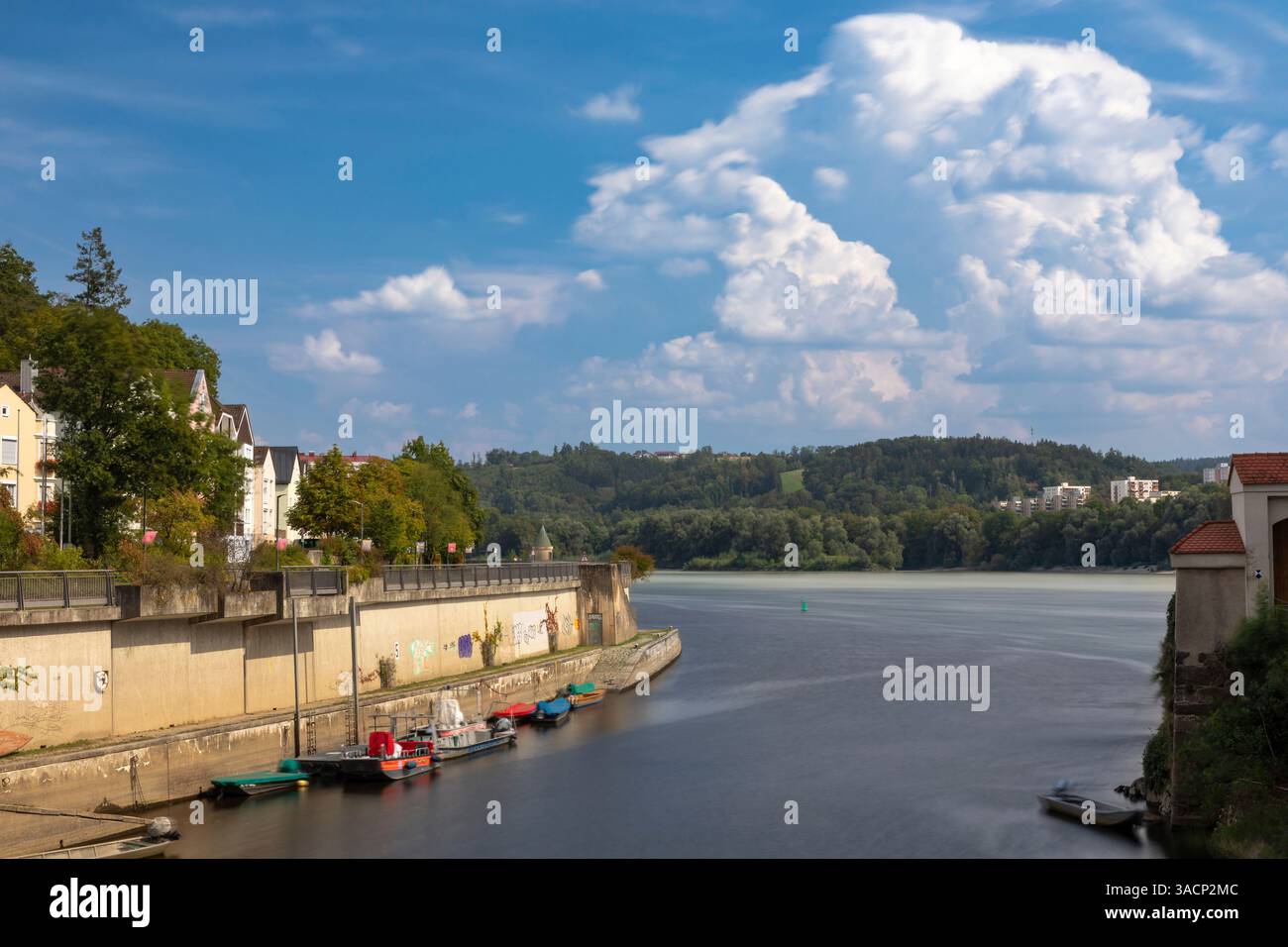 Mouth of the ilz into the danube in passau hi-res stock photography and ...