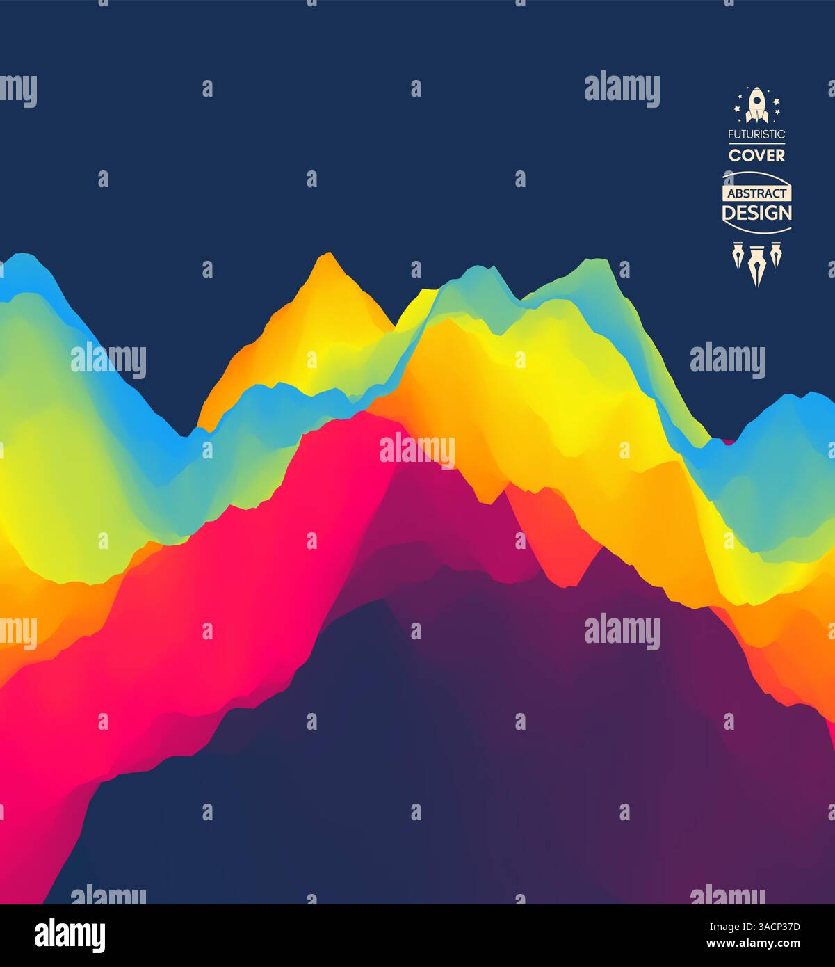 Colorful Abstract Background Dynamic Effect Futuristic Technology