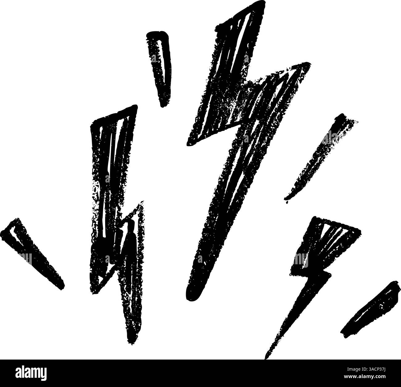 lightning thunderbolt with power outline. Electric flash energy. Flat ...