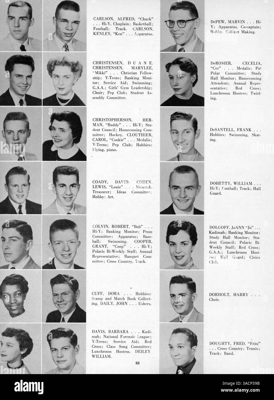 The 1954 Polaris Yearbook from North High School documents the 1953 ...