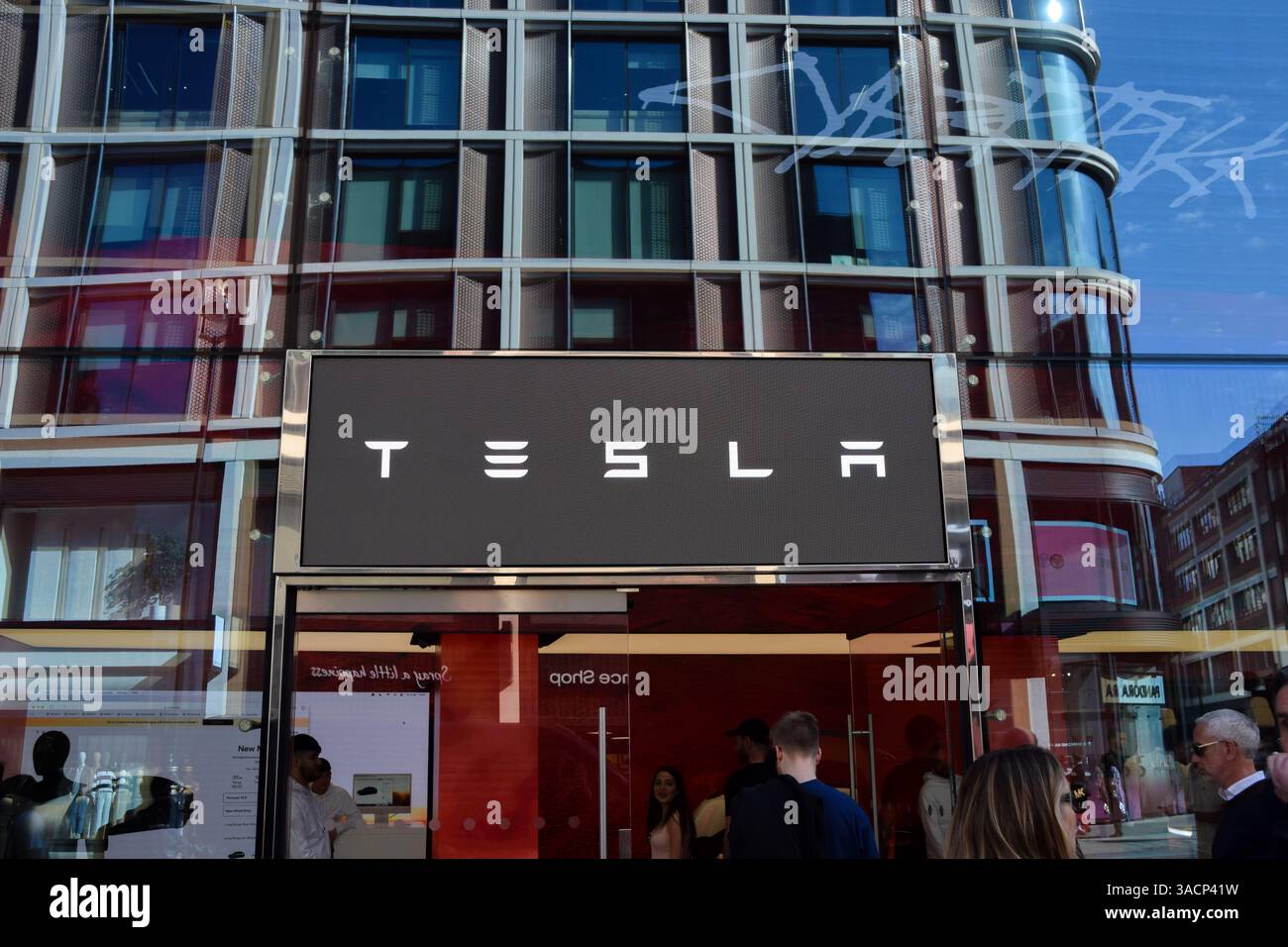 April 4, 2025, London, England, United Kingdom: Tesla opens a pop-up ...