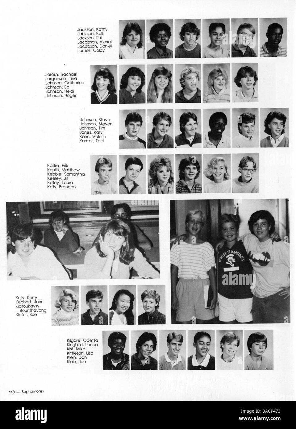 The 1984 southwest high yearbook captures the student body hi-res stock ...