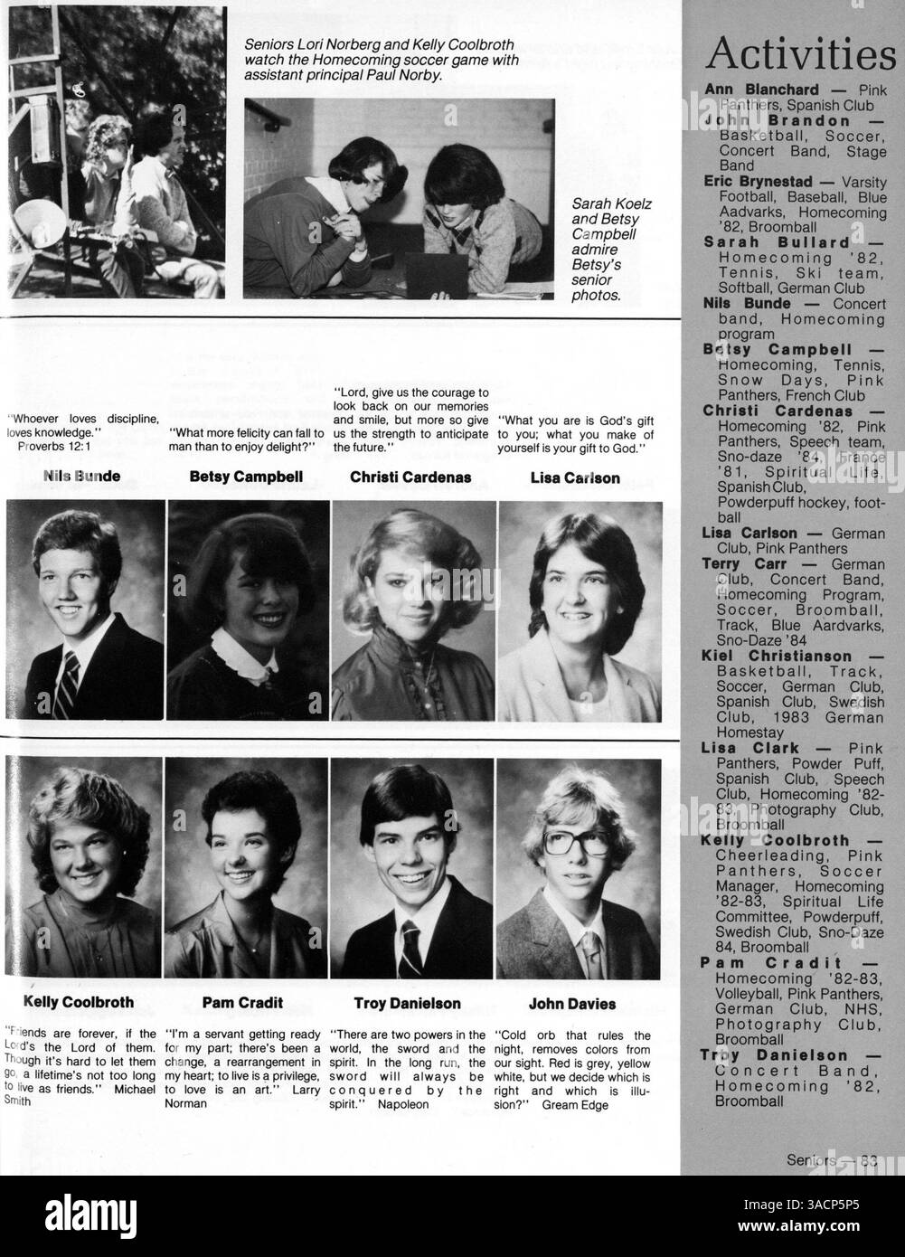 This 1984 edition of Minnehaha Academy's yearbook, titled Antler ...