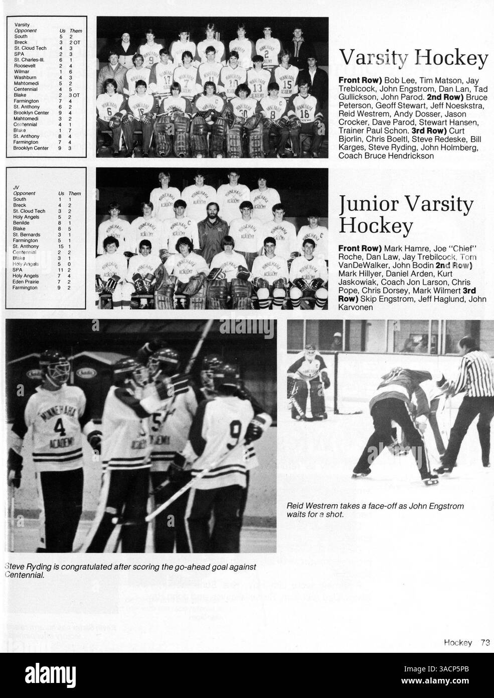 This high school yearbook from minnehaha academy features studen hi-res stock photography and ...