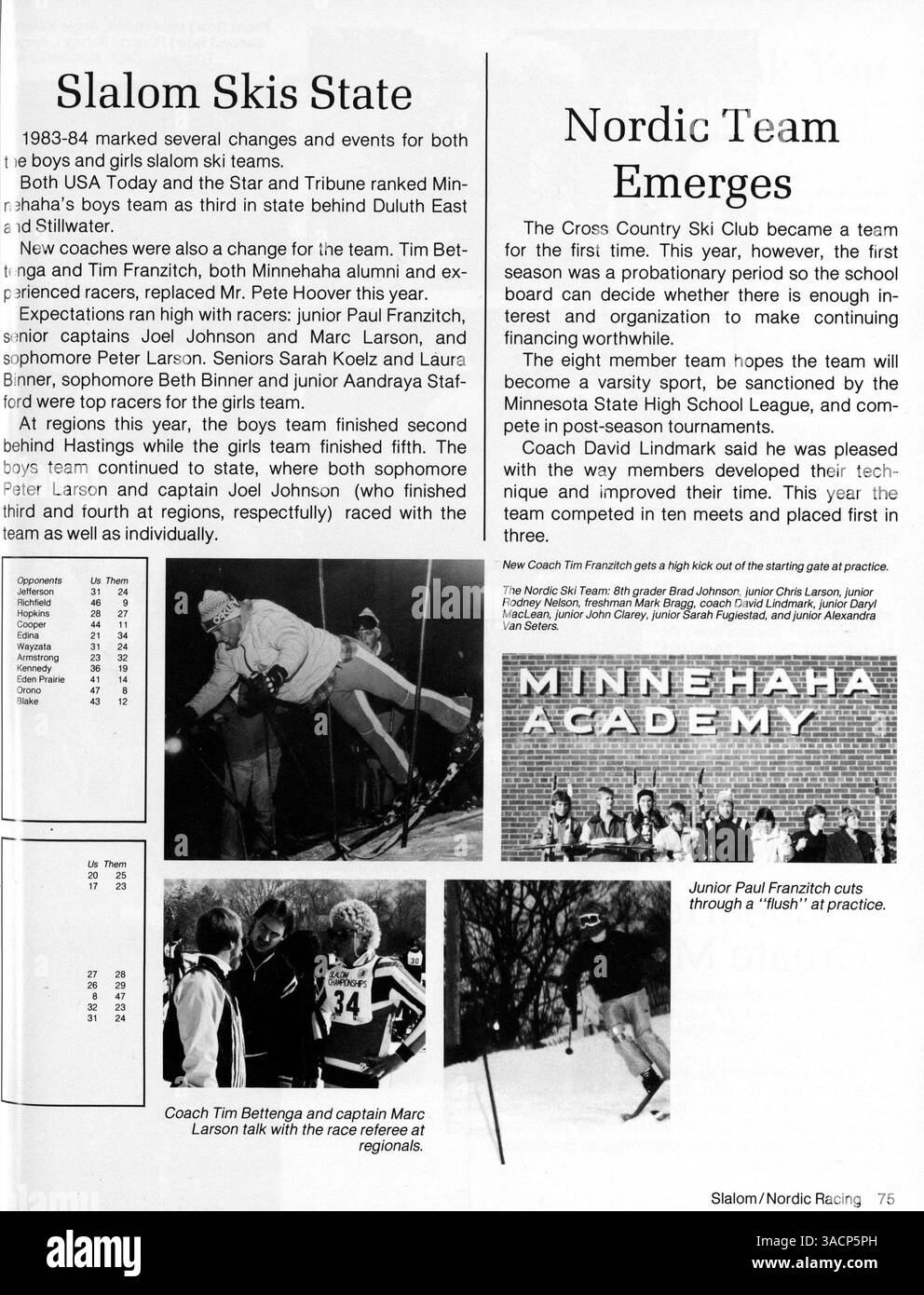 The 1984 edition of the Minnehaha Academy Yearbook showcases the school ...
