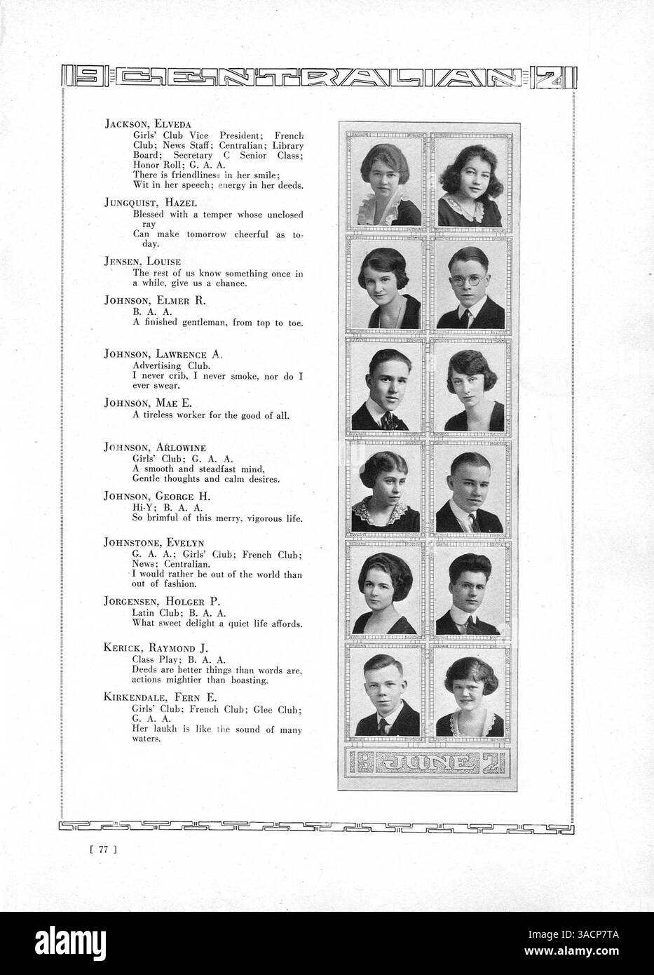 This 1921 yearbook captures the essence of central high school hi-res ...