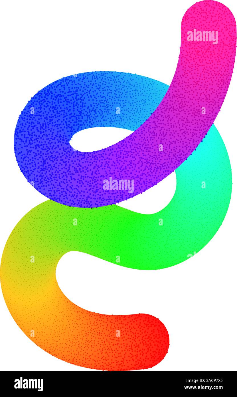 Abstract wavy gradient background with colorful squiggle lines, neon ribbon shapes, fluid swirl ...