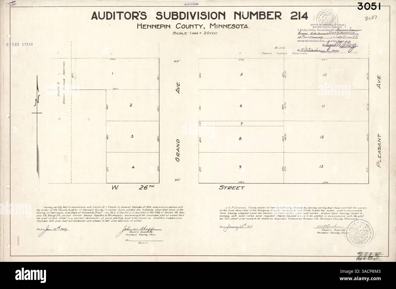 Auditors subdivision number 214 is a designated area within hen hi-res ...