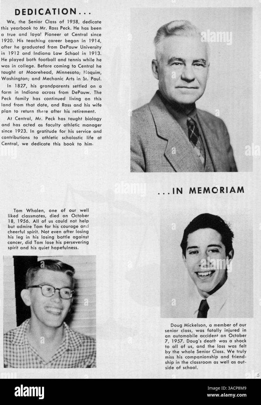 This yearbook from Central High School in 1958 features significant ...