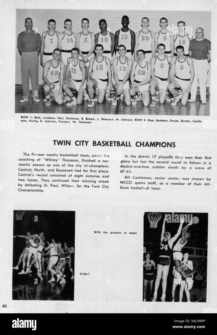 This 1958 centralian yearbook documents central highs school year hi-res stock photography and ...