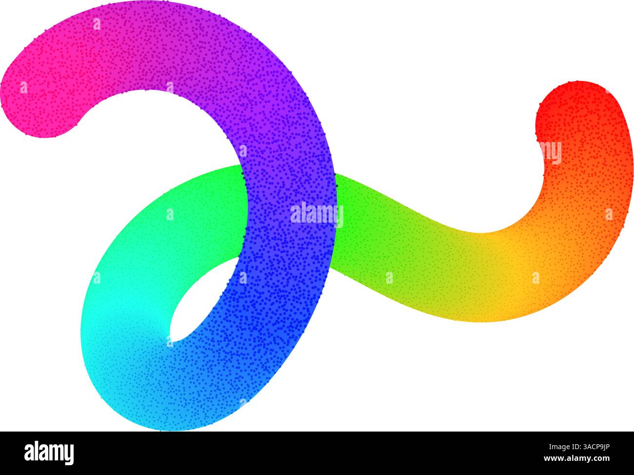 Abstract wavy gradient background with colorful squiggle lines, neon ribbon shapes, fluid swirl ...