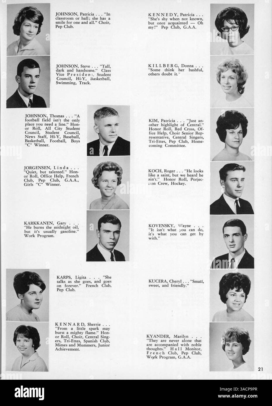 This high school yearbook, 'Centralian,' from the 1962-1963 academic ...