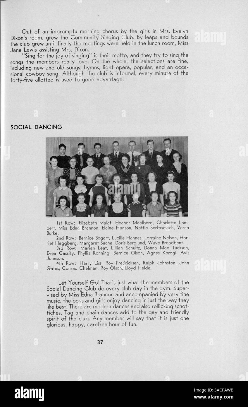 This 1937 high school yearbook captures the students, teachers, clubs ...