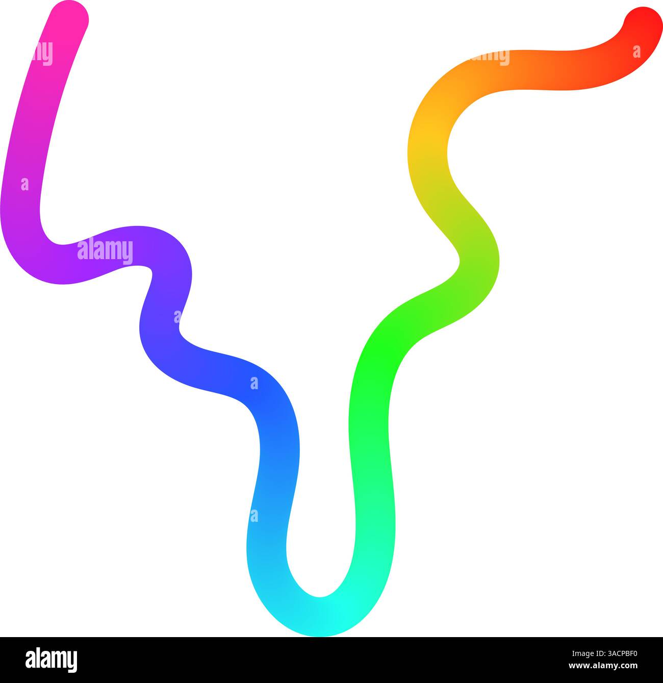 Abstract wavy gradient background with colorful squiggle lines, neon ribbon shapes, fluid swirl ...