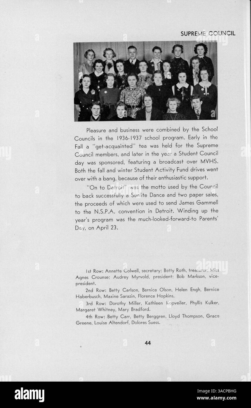 This 1937 high school yearbook from Hennepin County Library features ...