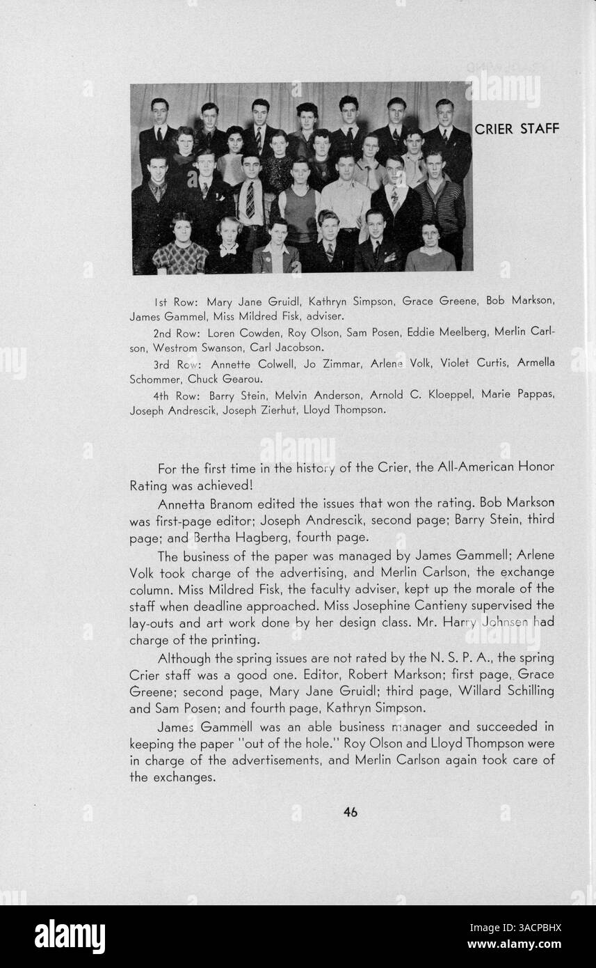 This high school yearbook from 1937 records the 1936-1937 academic year ...