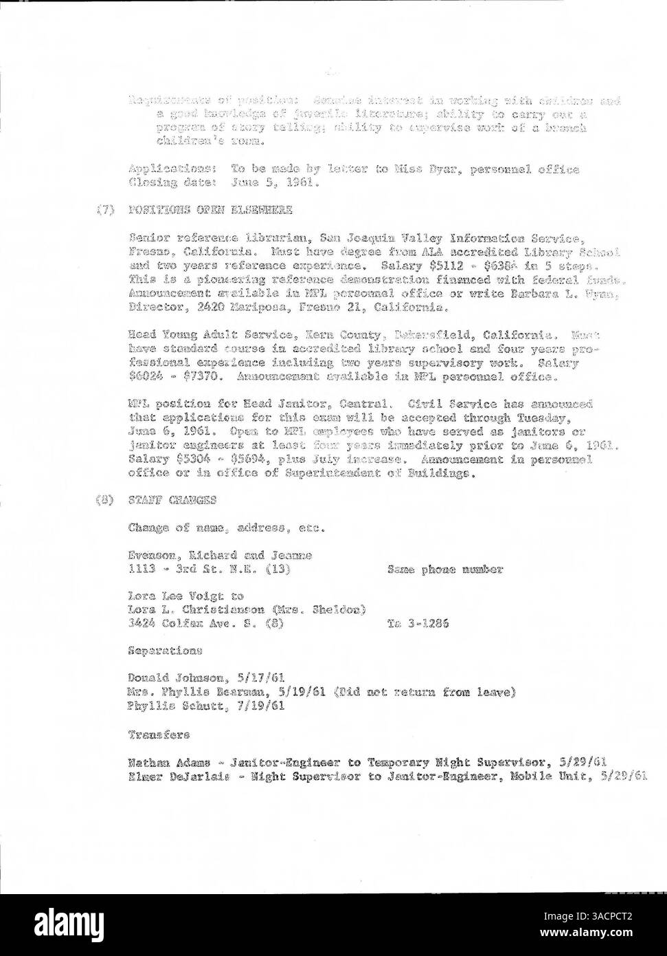 The 1961 Minneapolis Public Library bulletin provides important updates ...