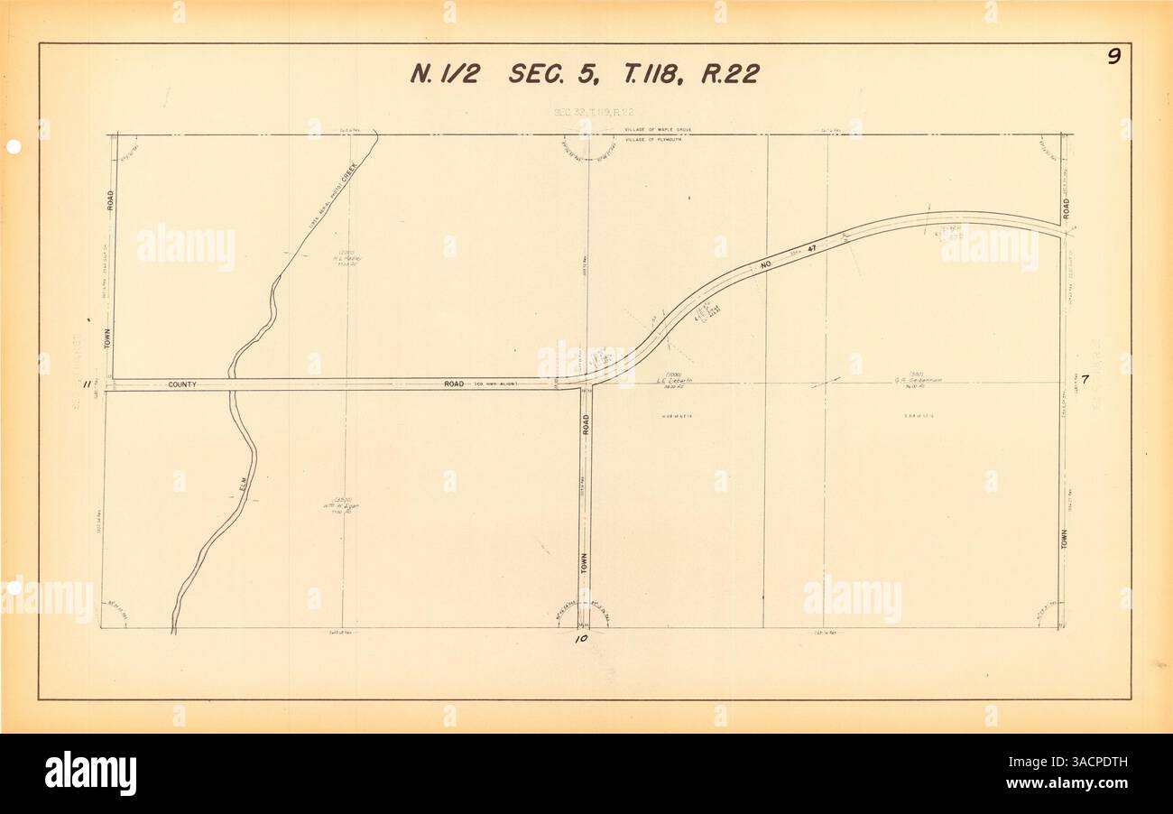 Detailed maps of the villages of medicine lake and plymouth hi-res ...