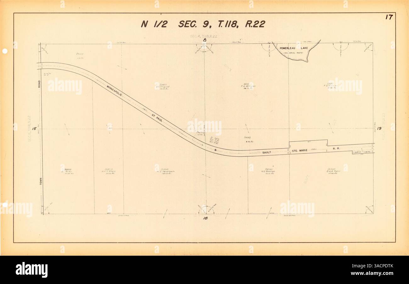 This atlas includes detailed maps of the villages of Medicine Lake and ...