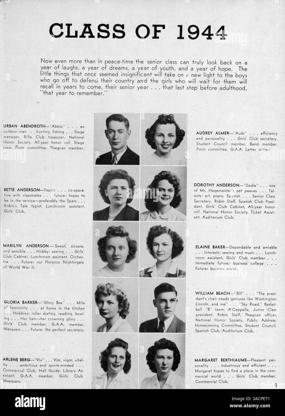 This high school yearbook from 1944 provides a comprehensive look at ...