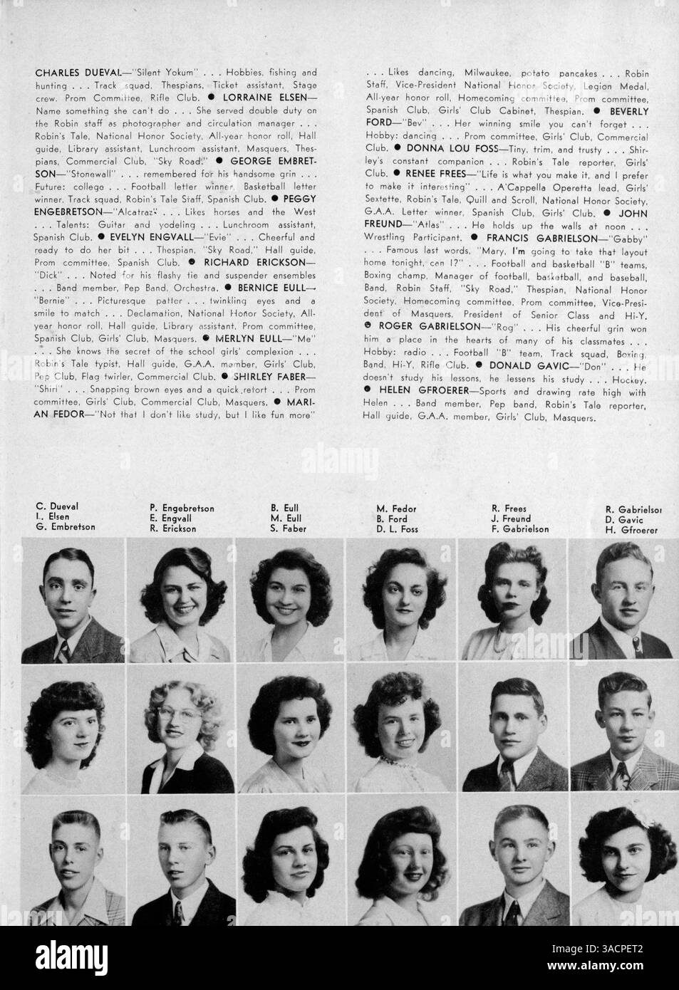 This 1944 yearbook from robbinsdale high school captures the act hi-res ...