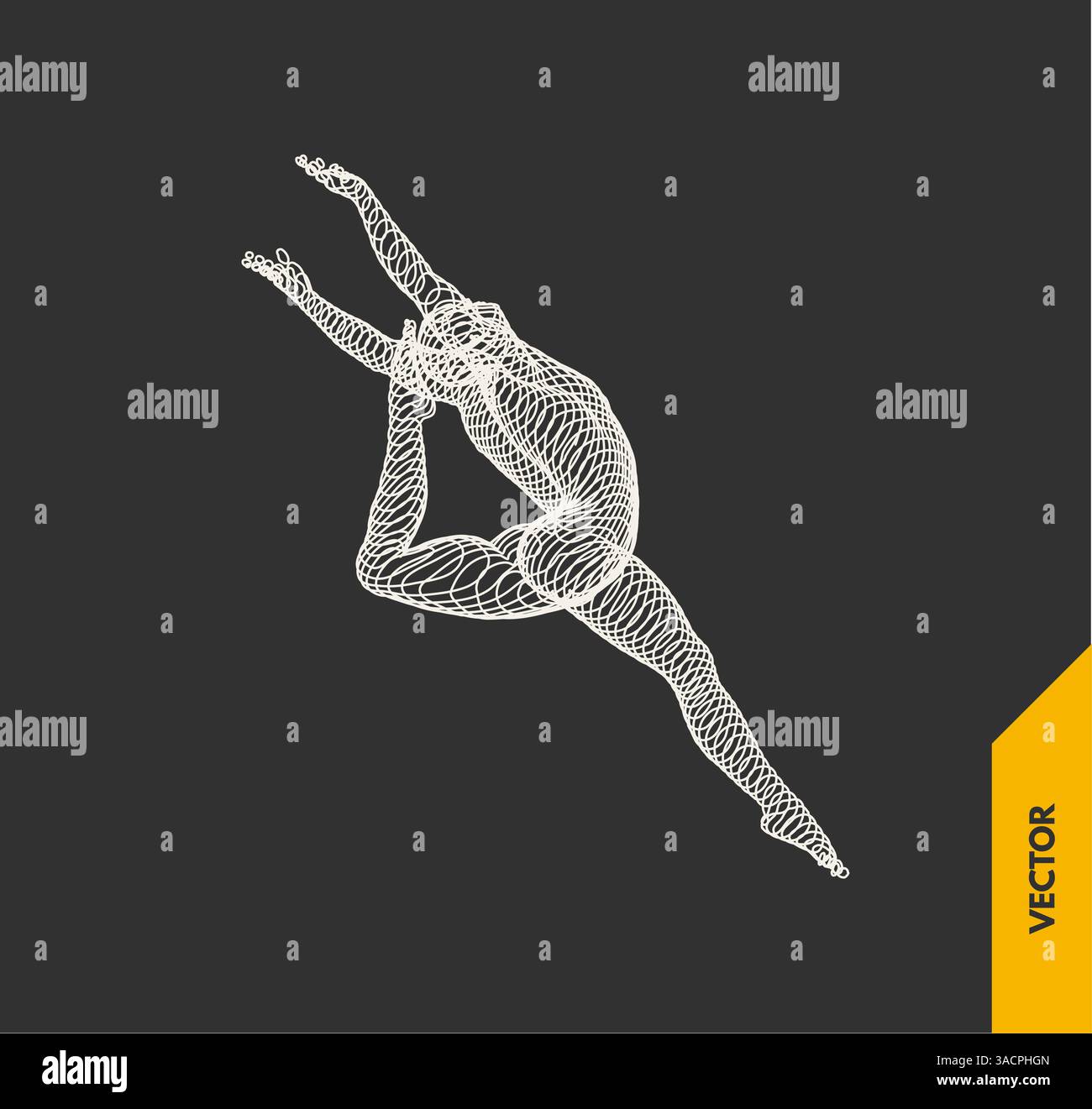 Gymnast. 3d human body model. Gymnastics activities for icon health and ...