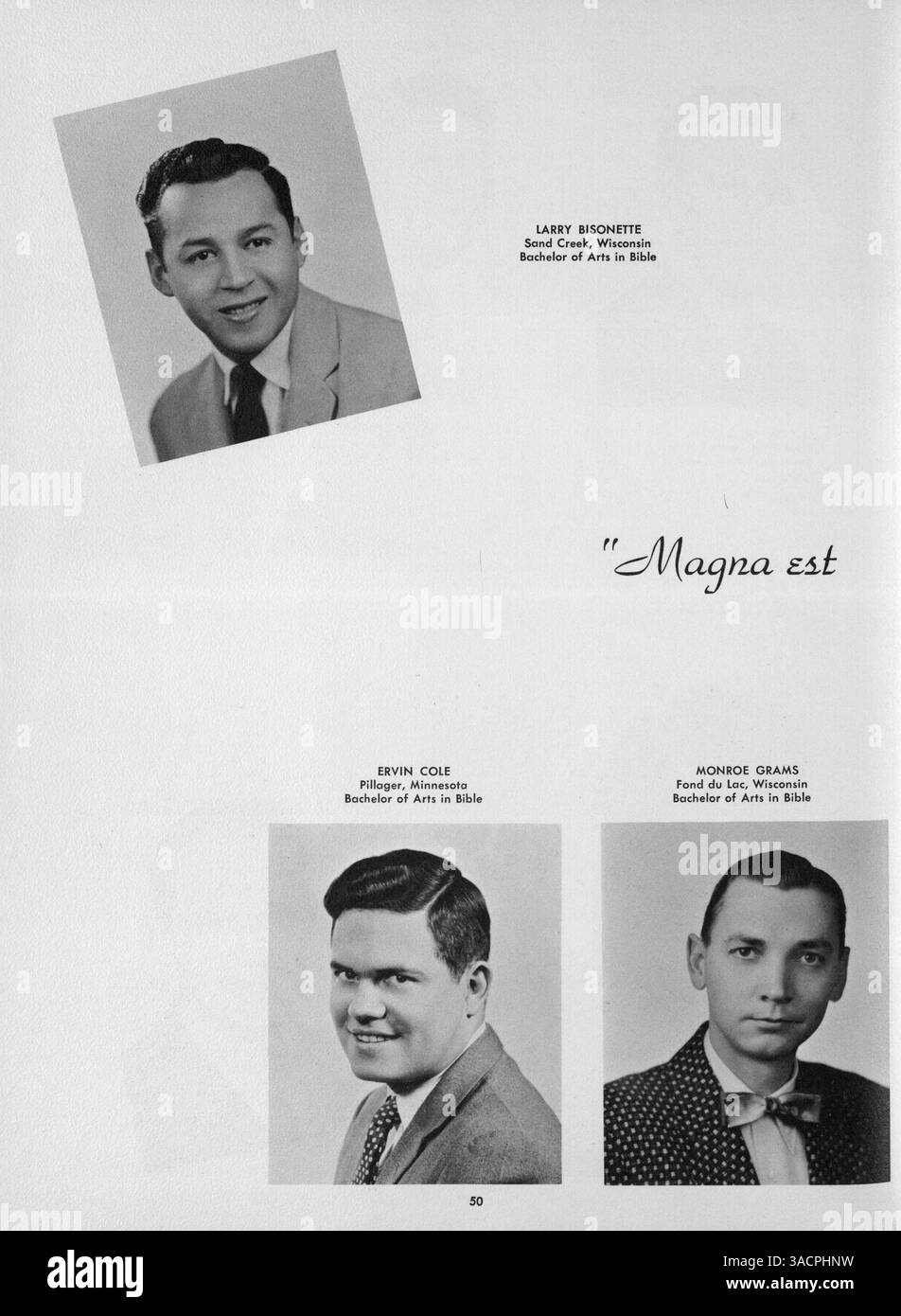 The North Central Bible Institute Yearbook of 1957 captures the ...