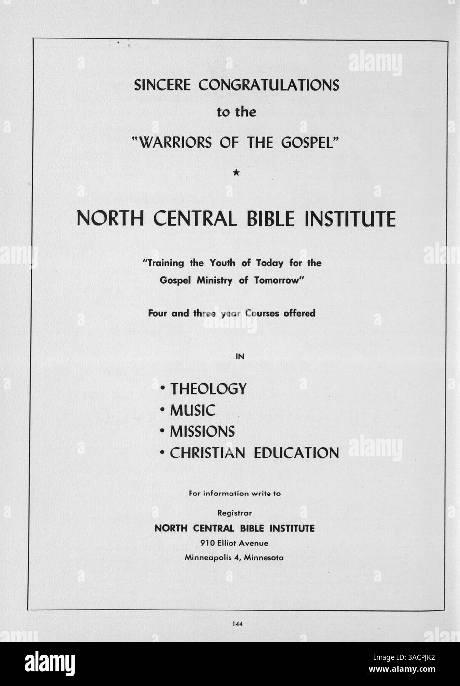 The 1957 yearbook from North Central Bible Institute provides a ...