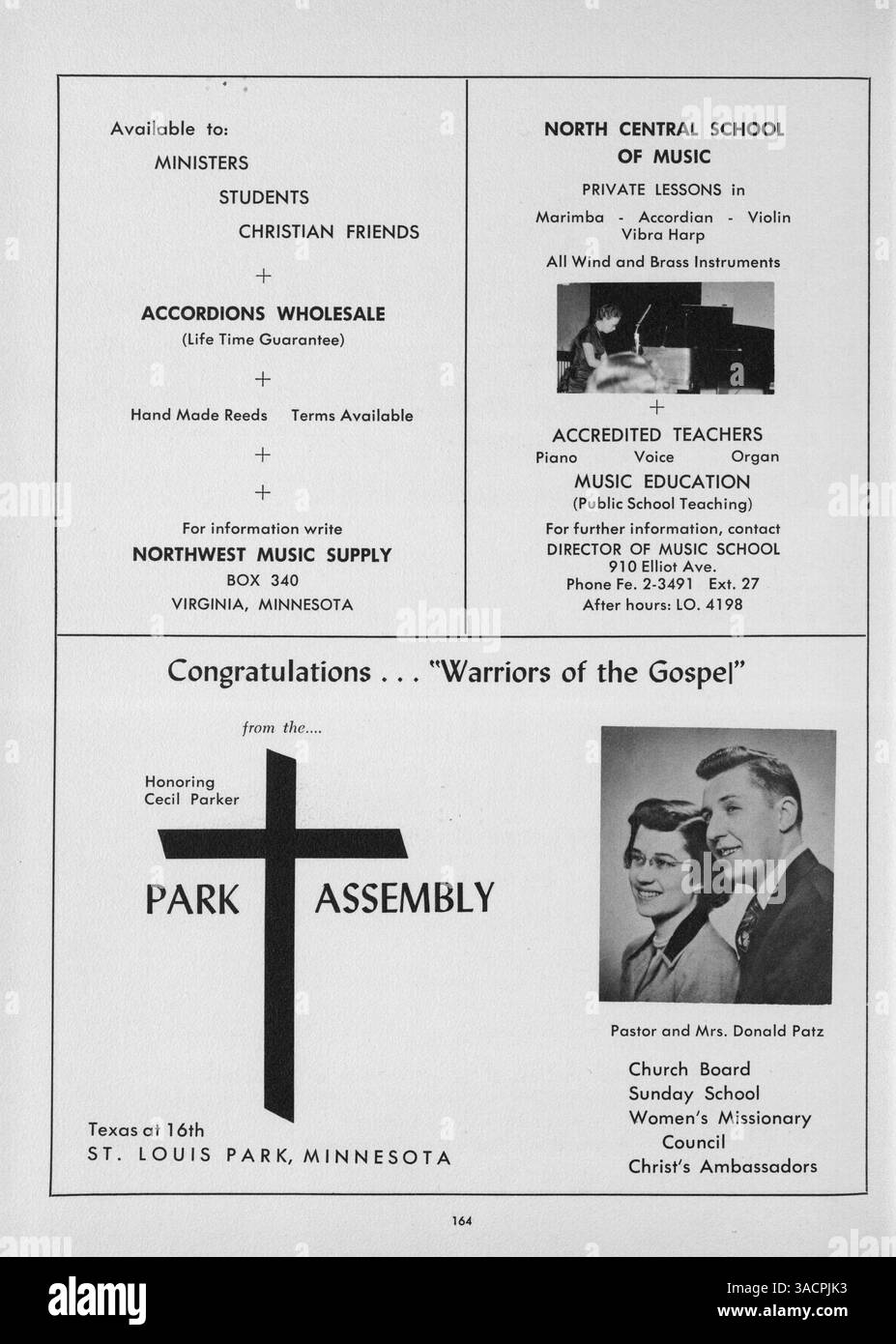 The 1957 yearbook from North Central Bible Institute highlights the ...