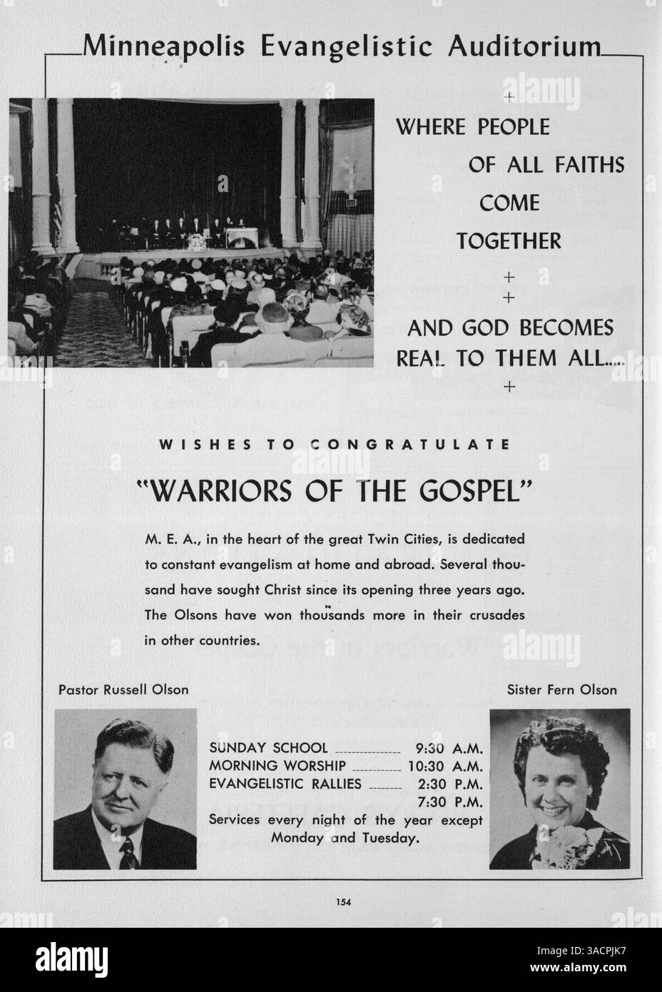 The 1957 yearbook from North Central Bible Institute records the ...