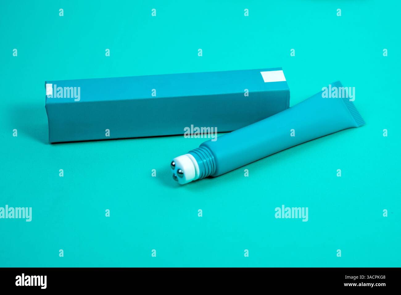 This eye cream tube mockup is isolated on a white background, making it ...