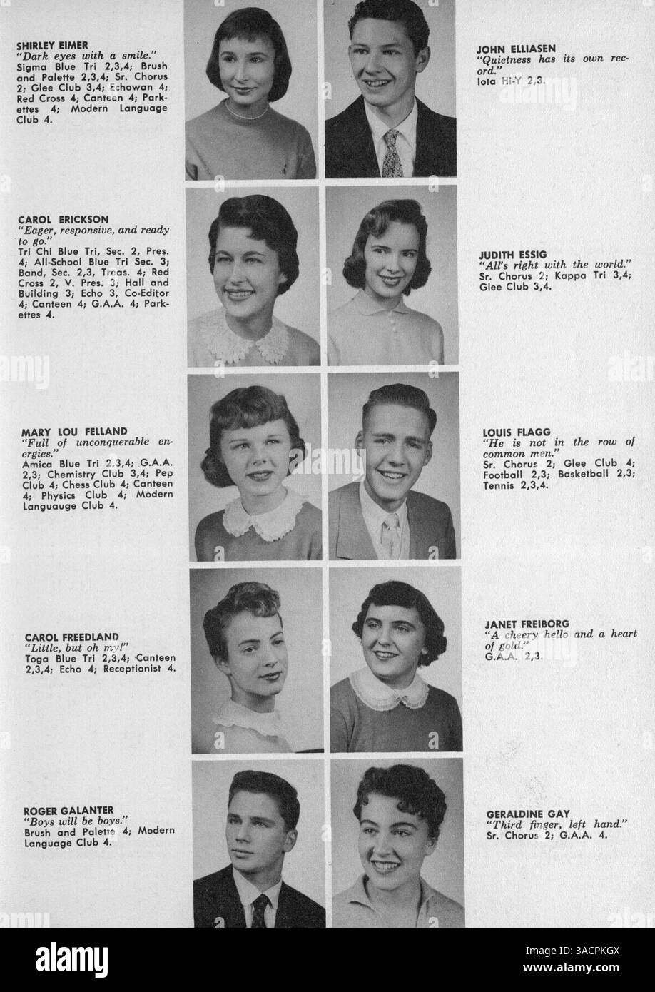 The 1957 Echowan Yearbook from St. Louis Park High School features a ...