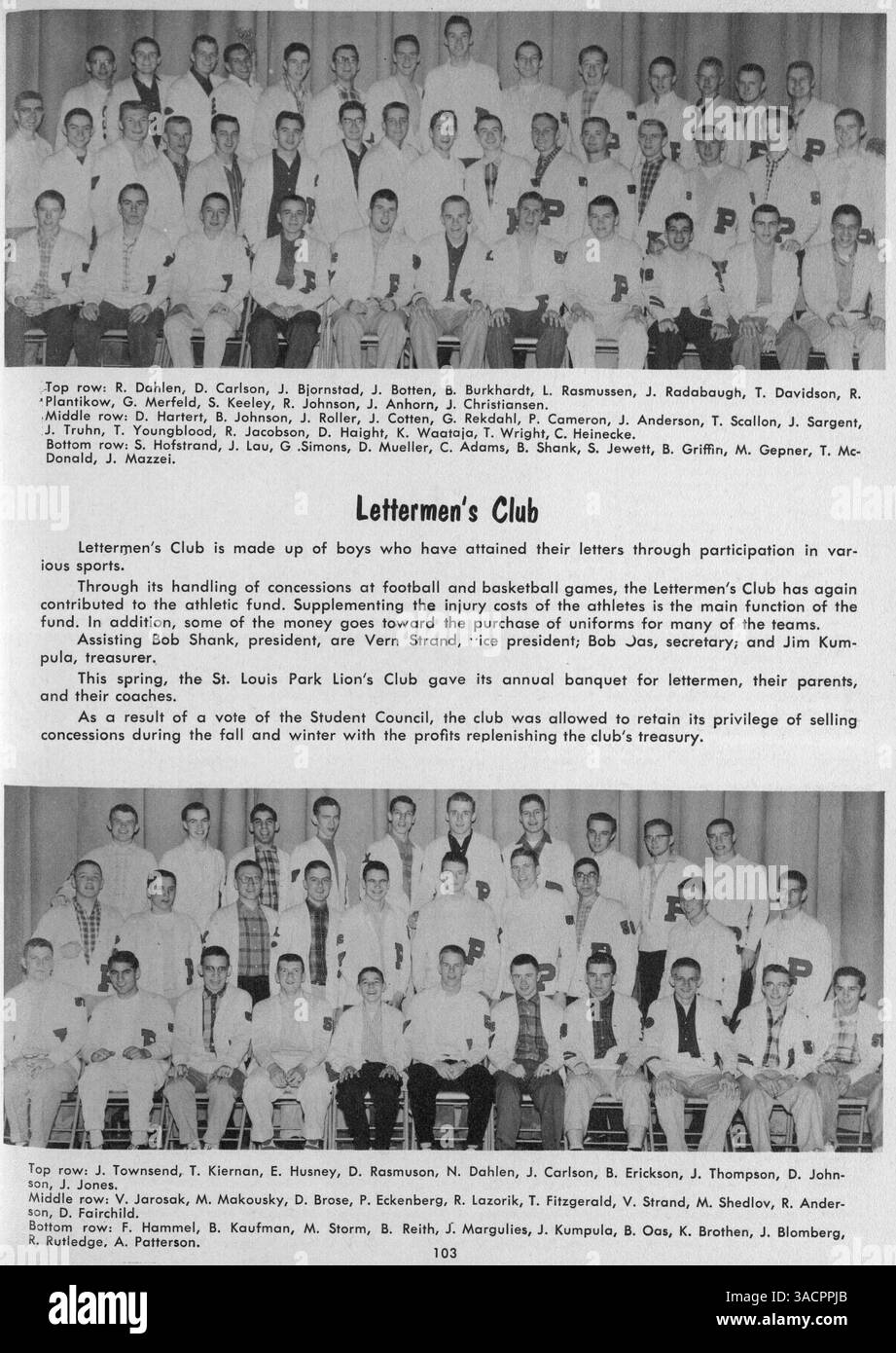 This high school yearbook from 1957 features portraits of students and ...