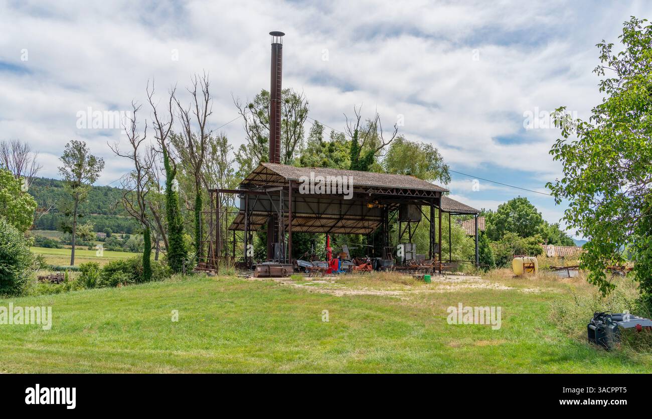 Old distillery seen in the Provence region of southern France Stock ...