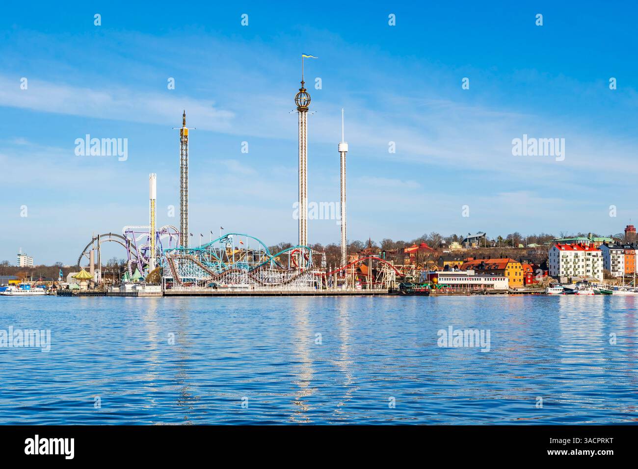 SWEDEN, STOCKHOLM - MARCH 08, 2025: Grona Lund, a small amusement park ...