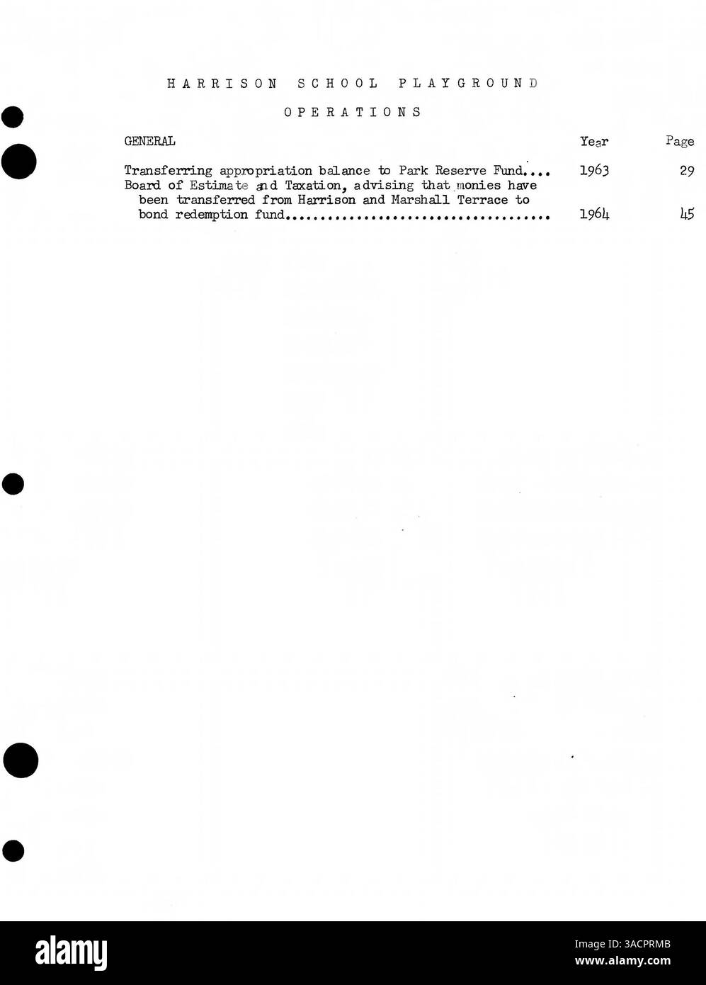 The wpa index for the minneapolis park board proceedings hi-res stock ...