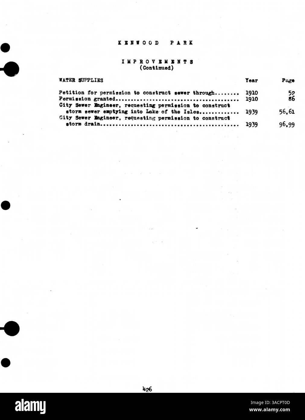 The Minneapolis Park Board proceedings from 1883 to 1964 are indexed ...
