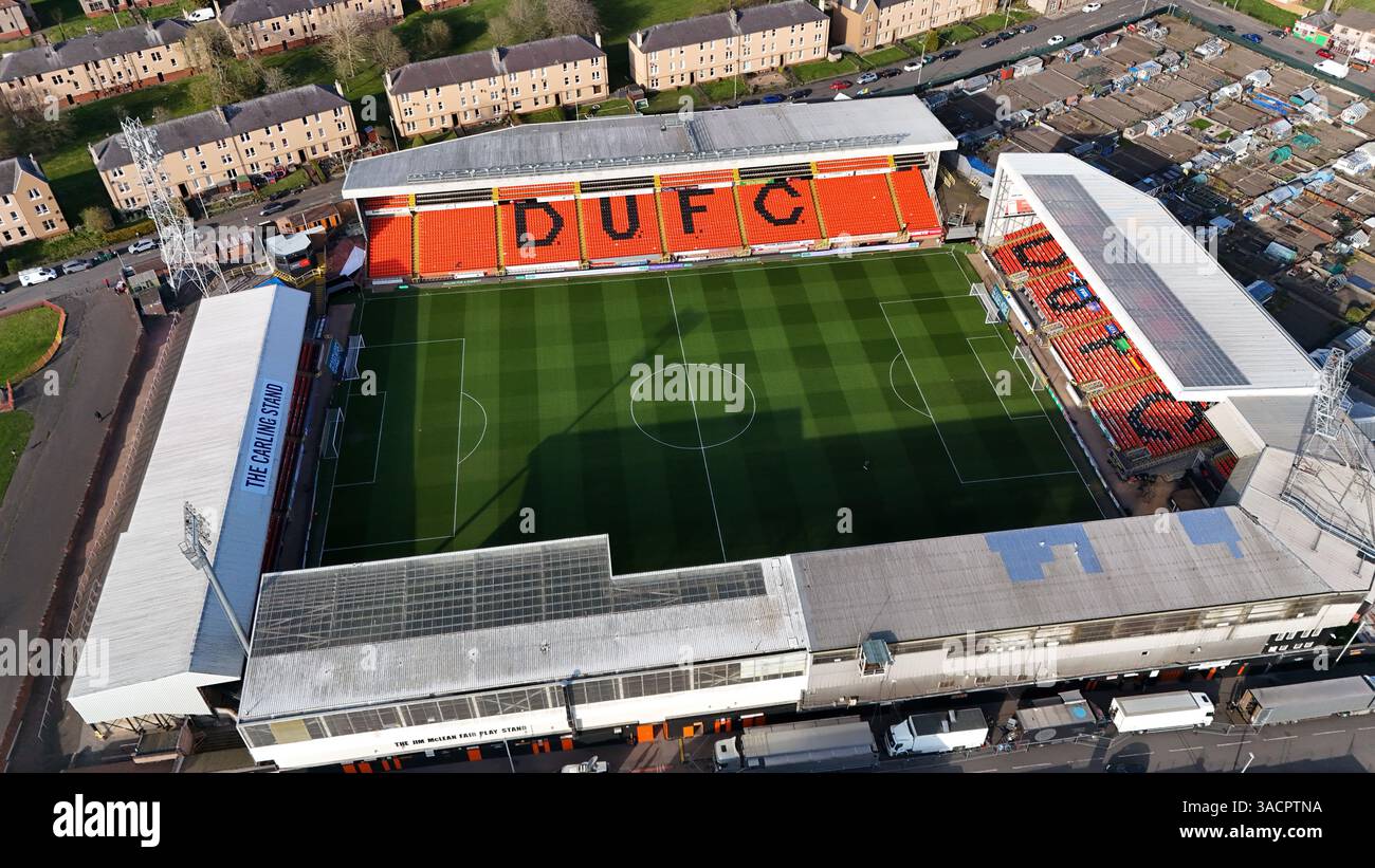 An aerial view of The CalForth Construction Arena ahead of the UEFA ...