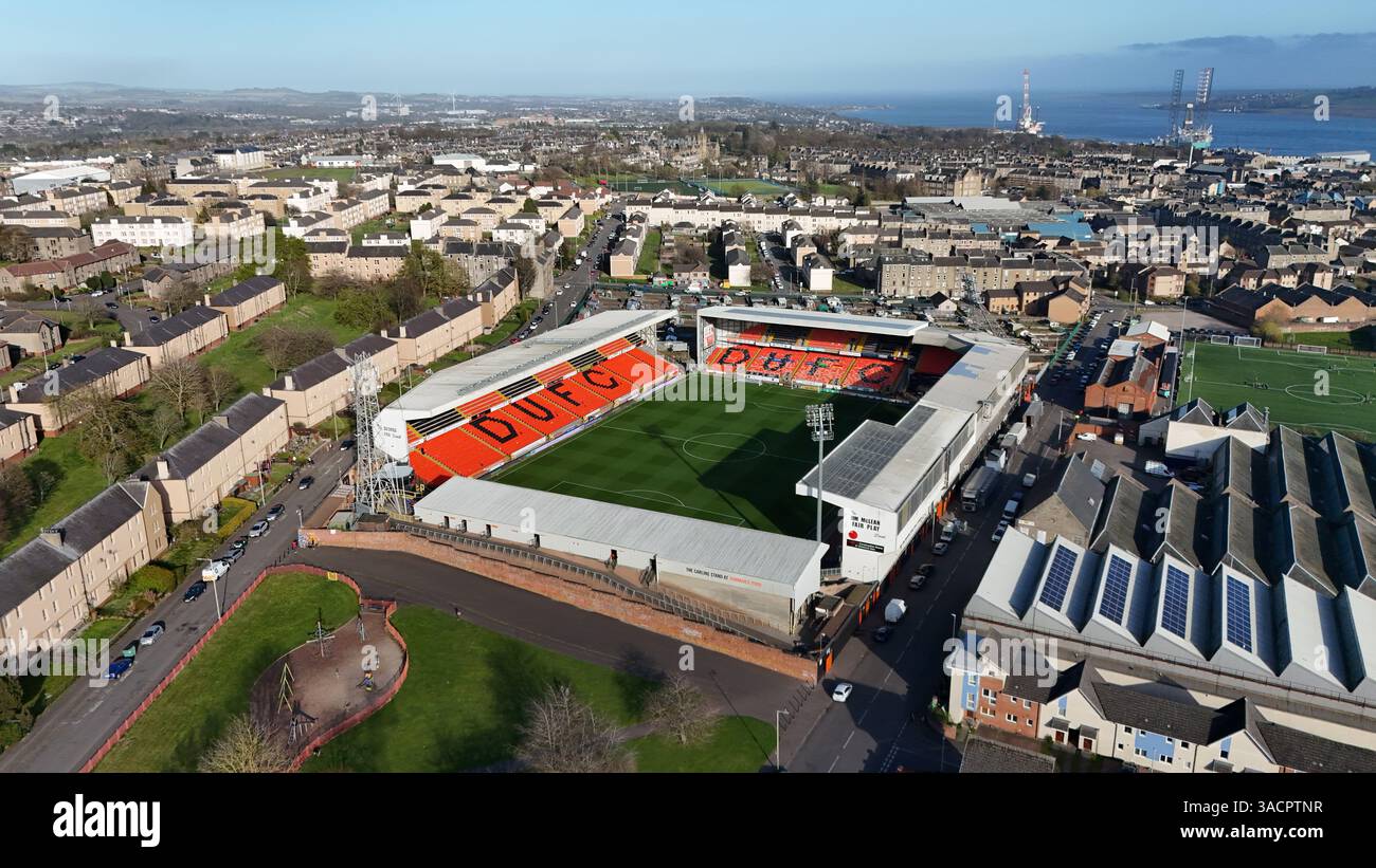 An aerial view of The CalForth Construction Arena ahead of the UEFA ...
