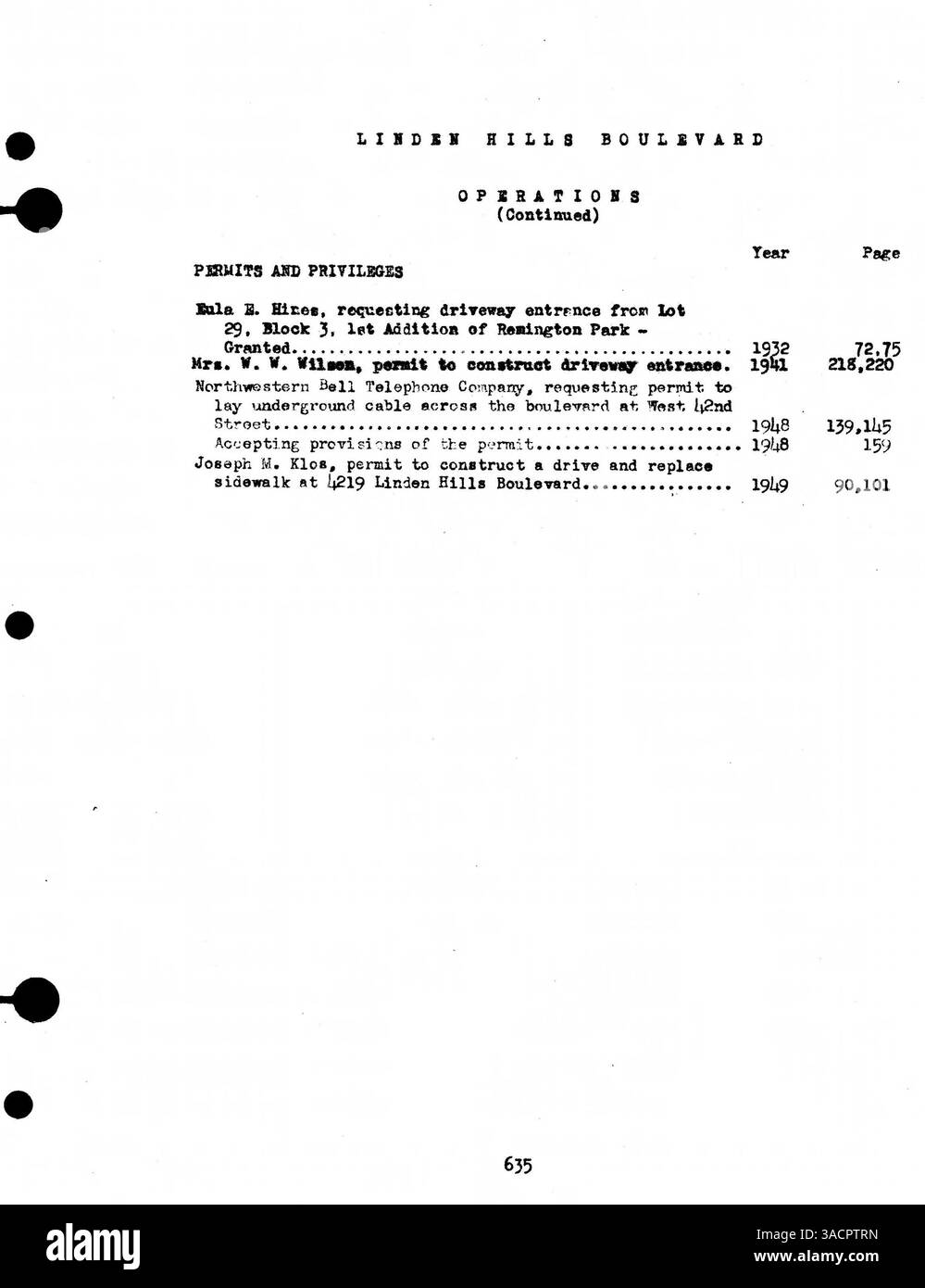 The Minneapolis Park Board proceedings index (1883-1964) is ...