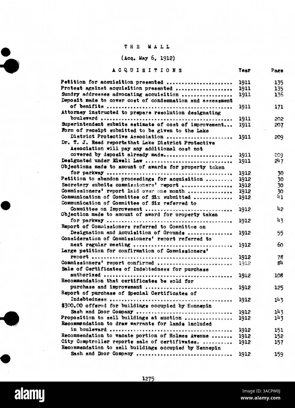 Referencing specific years and pages from park board records hi-res ...