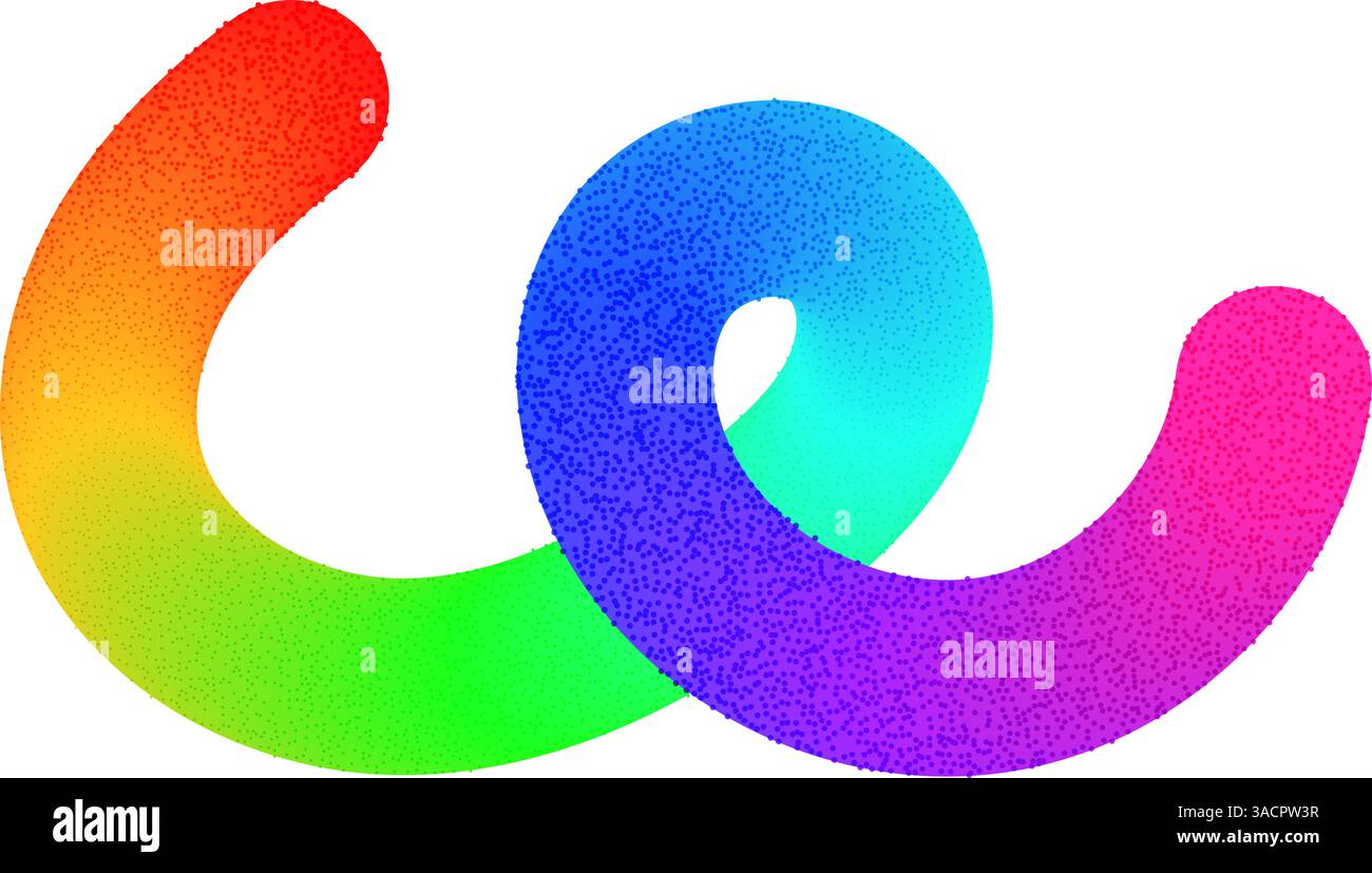 Abstract wavy gradient background with colorful squiggle lines, neon ribbon shapes, fluid swirl ...