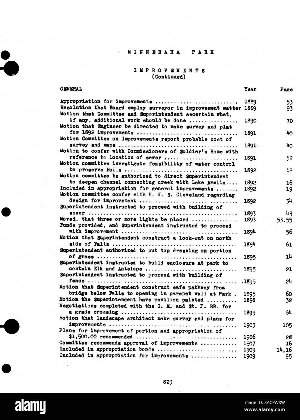 This index, created for the Minneapolis Park Board under the Federal ...