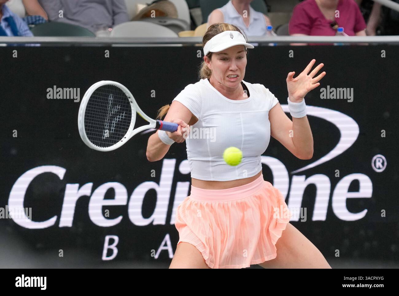 April 4, 2025: Danielle Collins (USA) loses to Jessica Pegula (USA) 1-6 ...